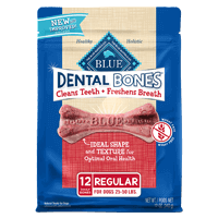 BLUE Dental Bones Dog Treats Regular Size Dental Chews