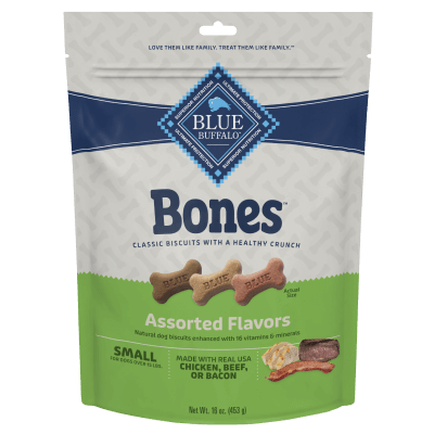BLUE Bones Crunchy Dog Biscuits - Small Bones with Real Meat