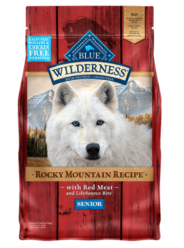 BLUE Wilderness Rocky Mountain Recipe with Red Meat for Senior Dogs Dry ...